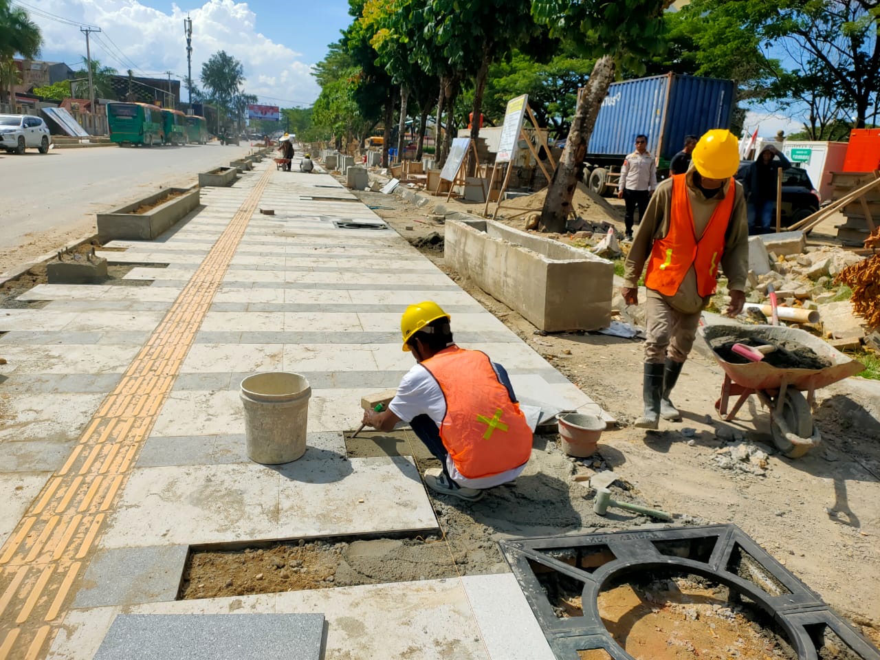 Pembangunan Pedestrian Eks MTQ Kendari Capai 35 Persen, Target Rampung ...